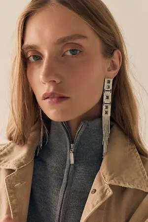 Free People Nikkie Dangle Earrings - Silver