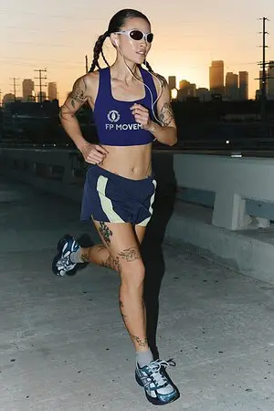 Free People Win Win Marathon Logo Bra