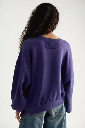 Free People We The Free Asymmetric Sweatshirt - Dark Magic