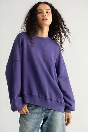 Free People We The Free Asymmetric Sweatshirt - Dark Magic