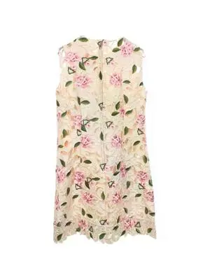 Dolce & Gabbana 2000s Floral Embroidered Mini Dress