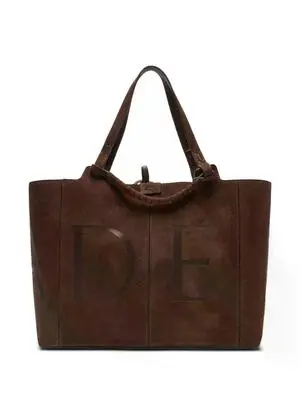 Casadei Galleria Valour Suede Tote Bag