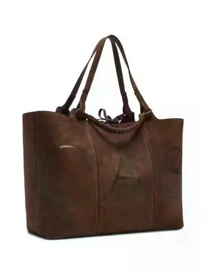 Casadei Galleria Valour Suede Tote Bag