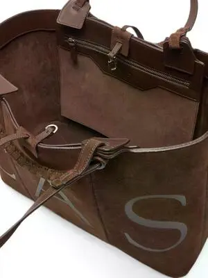Casadei Galleria Valour Suede Tote Bag