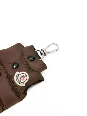 Moncler Padded Logo-patch Keyring - Brown