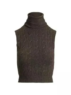 Ralph Lauren Cable-knit Chain-trim Sweater