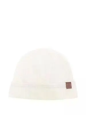 Eleventy Ribbed-knit Beanie Hat - Neutrals