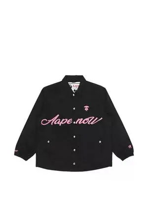 AAPE BY *A BATHING APE Moonface Embroidered Coach Jacket - Black