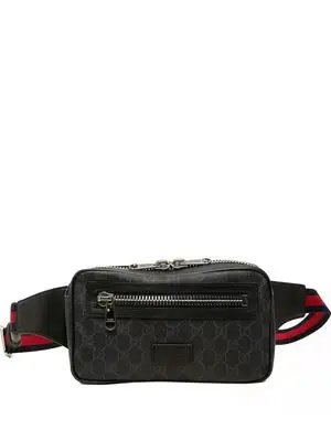 Gucci 2000-2015 Gg Supreme Web Belt Bag - Black