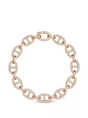 APM MONACO Chain-link Bracelet With Cubic Zirconia - Pink