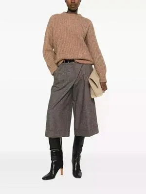 Peserico Ribbed-knit Raglan-sleeve Sweater