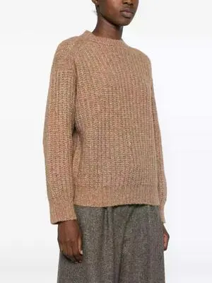 Peserico Ribbed-knit Raglan-sleeve Sweater
