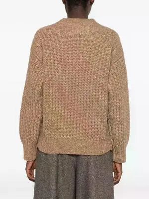 Peserico Ribbed-knit Raglan-sleeve Sweater