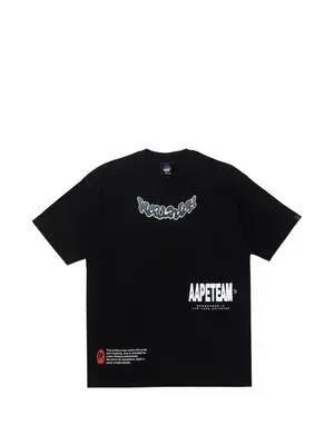 AAPE BY *A BATHING APE Moonface Graphic-print T-shirt - Black