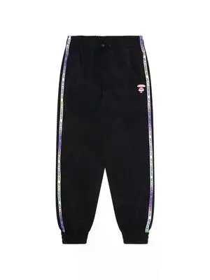 AAPE BY *A BATHING APE Embroidered Moonface Track Pants - Black