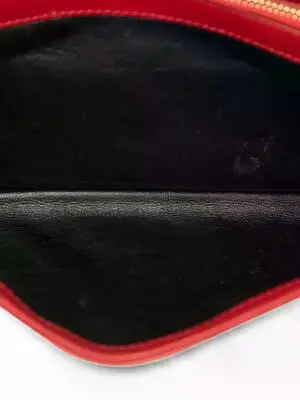 Saint Laurent Monogram Envelope Wallet On Chain Crossbody Bag - Red