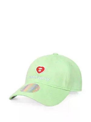 AAPE BY *A BATHING APE Moonface-patch Baseball Cap - Green