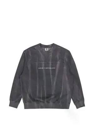 AAPE BY *A BATHING APE Embroidered Tie-dye Sweatshirt - Grey