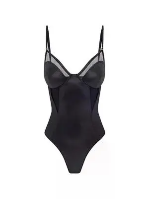 Elisabetta Franchi Sheer Tulle-insert Swimsuit - Black