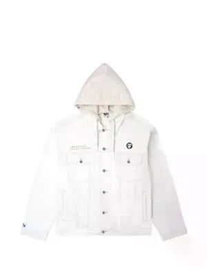 AAPE BY *A BATHING APE Moonface Reversible Hooded Jacket - White