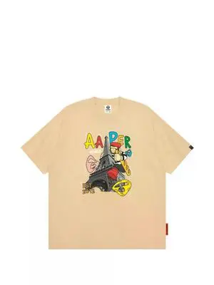 AAPE BY *A BATHING APE Aaper Graphic-print T-shirt - Neutrals