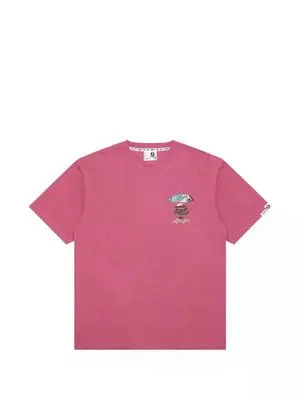 AAPE BY *A BATHING APE Moonface-print T-shirt - Pink