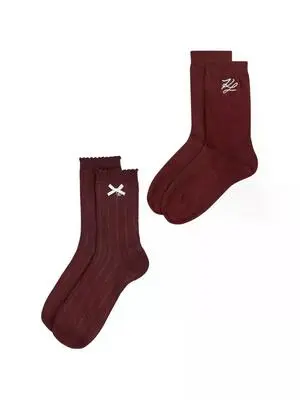Karl Lagerfeld Autograph Pointelle Socks