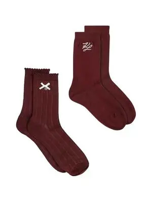 Karl Lagerfeld Autograph Pointelle Socks