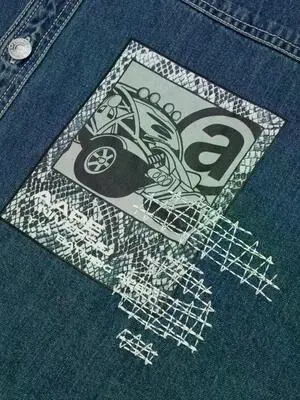 AAPE BY *A BATHING APE Logo-embroidered Patch-detail Shirt