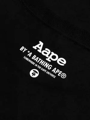 AAPE BY *A BATHING APE Moonface Hologram Logo T-shirt