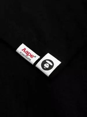AAPE BY *A BATHING APE Moonface Hologram Logo T-shirt