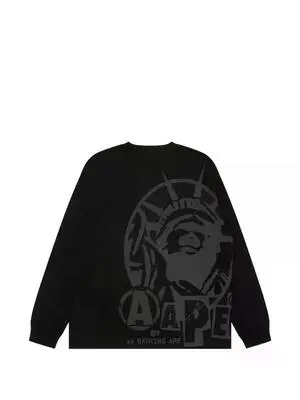 AAPE BY *A BATHING APE Graphic-print Long-sleeve T-shirt - Black