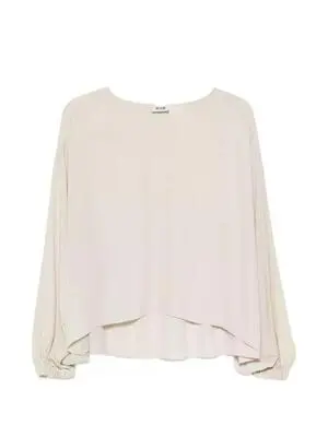 DRYKORN Gathered-cuff Boat-neck Blouse