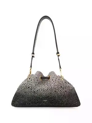 JIMMY CHOO Bon Bon Crystal-embellished Shoulder Bag - Black