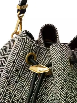 JIMMY CHOO Bon Bon Crystal Embellished Shoulder Bag - Black