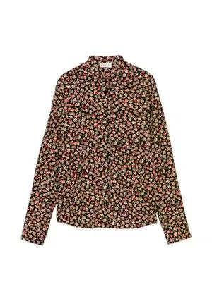 Moncler Floral Print Corduroy Shirt - Black