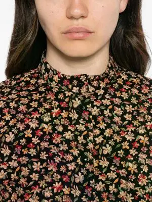 Moncler Corduroy Floral Print Shirt Jacket