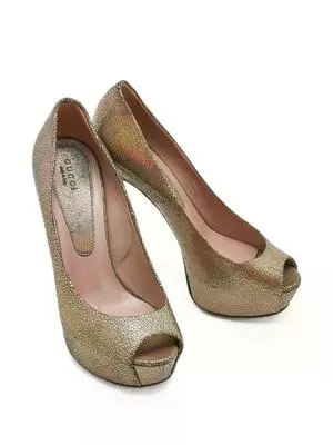Gucci Nizza Peep-toe Platform Pumps