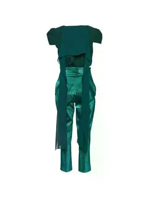 Elisabetta Franchi Bodysuit And Trousers Set - Green
