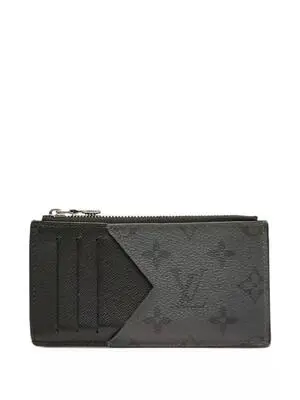 LOUIS VUITTON 2021-2026 Monogram Eclipse Reverse Taigarama Coin Card Holder