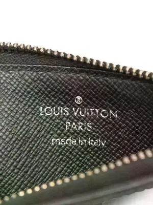LOUIS VUITTON 2021-2026 Monogram Eclipse Reverse Taigarama Coin Card Holder