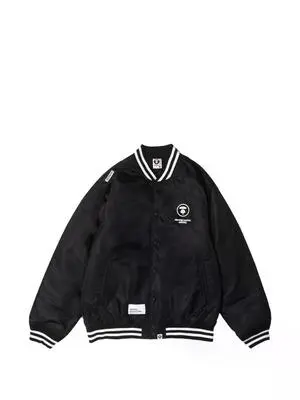 AAPE BY *A BATHING APE Moonface Patch Bomber Jacket - Black