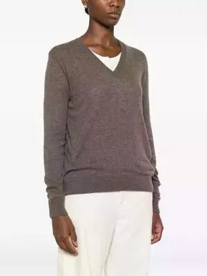 THE ROW V-neck Knit Sweater