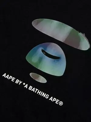 AAPE BY *A BATHING APE Moonface Hologram-print T-shirt