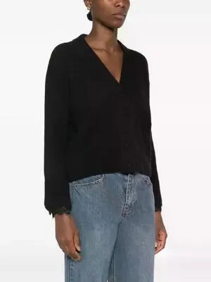 Ermanno Scervino Lace-trim Cashmere Cardigan