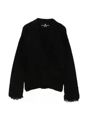 Ermanno Scervino Lace-trim Cashmere Cardigan - Blue