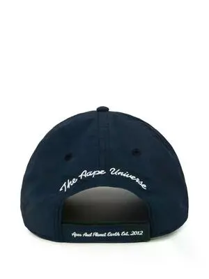 AAPE BY *A BATHING APE Monogram Embroidered Baseball Cap - Blue