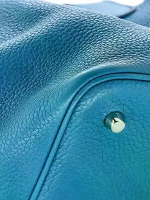 Hermès Picotin Lock Bag Clemence Mm Bucket Bag - Blue