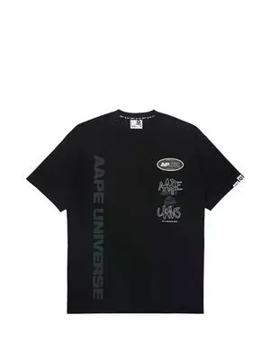 AAPE BY *A BATHING APE Moonface Logo-print T-shirt - Black