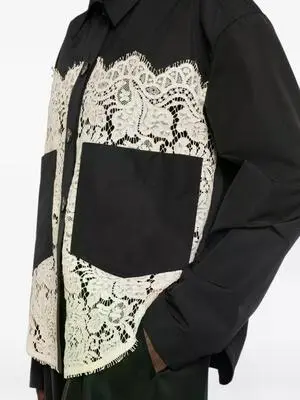 LITKOVSKA Lace-panelled Patch-pocket Shirt